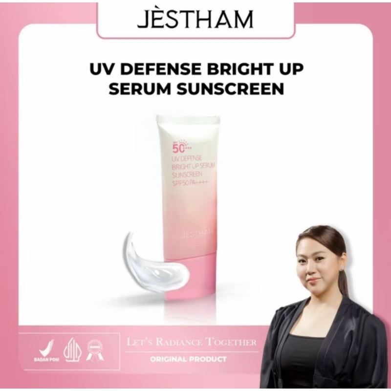 Jual Jestham Sunscreen UV Defense Bright Up Serum SPF50 PA++++ | Shopee ...