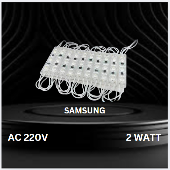 Jual Lampu Led Modul Samsung Tipe 7216 3 Mata AC 220V 2 WATT SMD 2835 Samsung ( Reklame, Neon ...