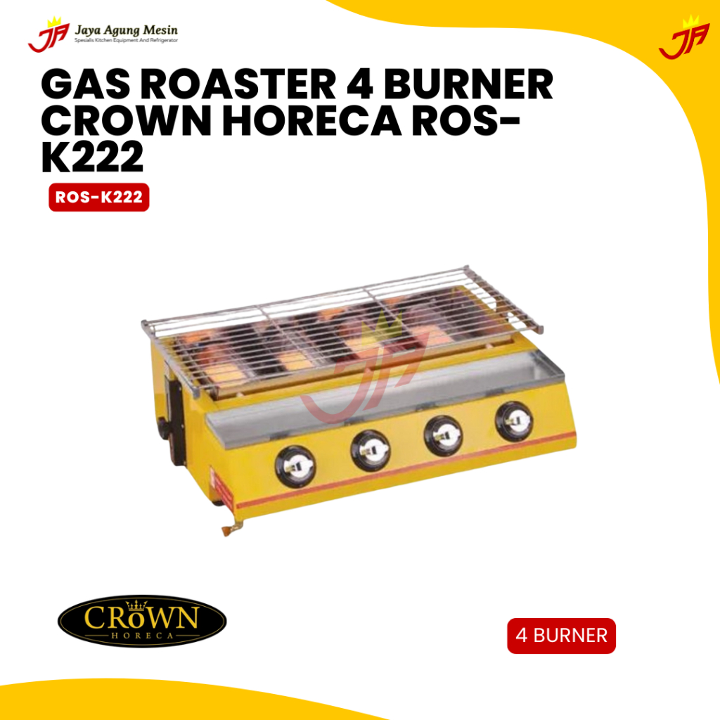 Jual CROWN HORECA Gas Roaster 4 Burner ROS-K222 | Shopee Indonesia