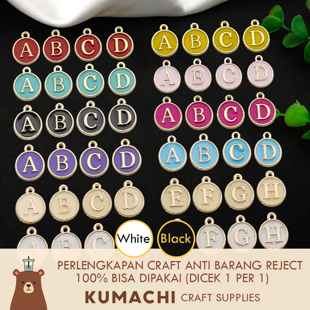 Jual LENGKAP + RING Keychain hiasan aksesoris craft alfabet alphabet ...