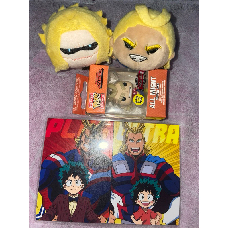 Jual boneka toshinori yagi mochi all might keychain funko pop silver ...