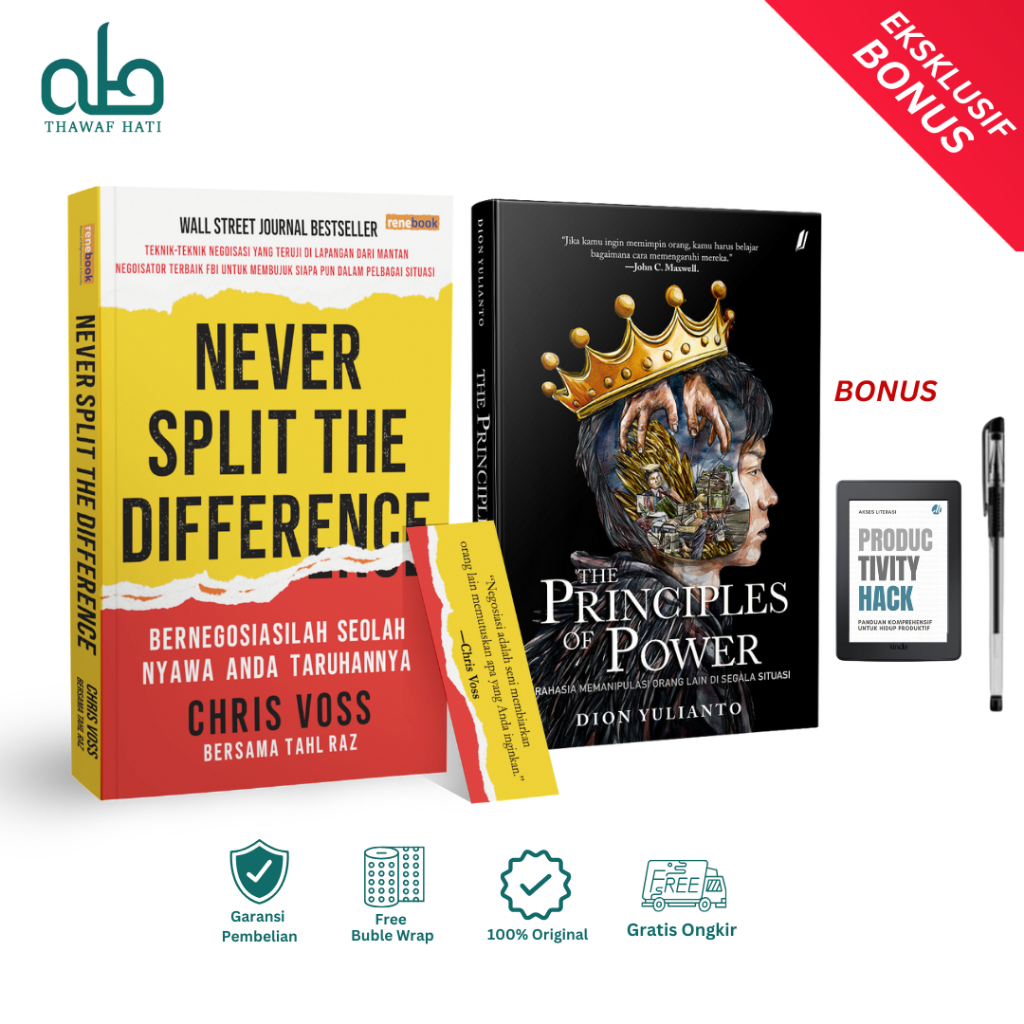 Jual [PAKET HEMAT] Buku Never Split the Difference - The Principles Of ...
