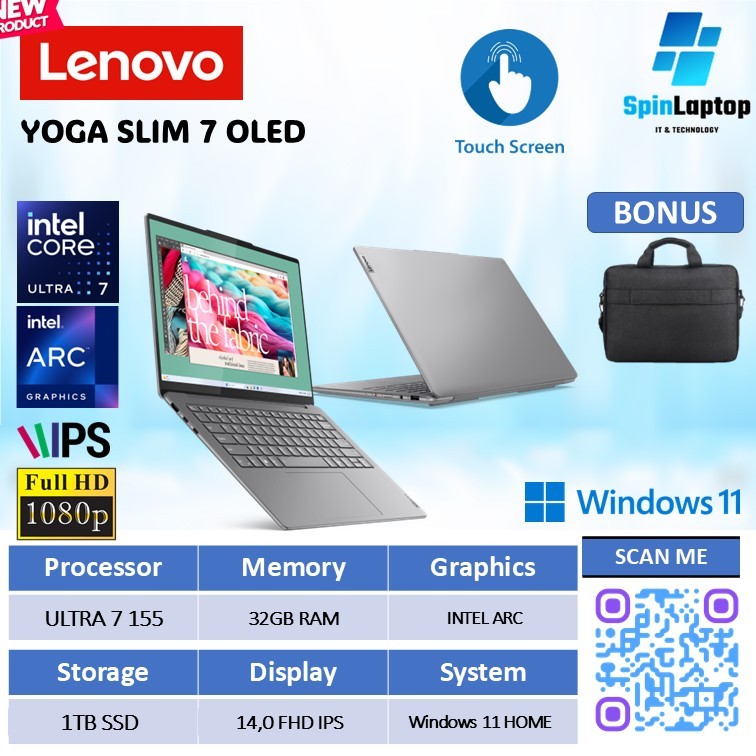 Jual Lenovo Slim 7 Oled Laptop Touch Ultra 7 -155 Ram 32GB /1TB Layar ...