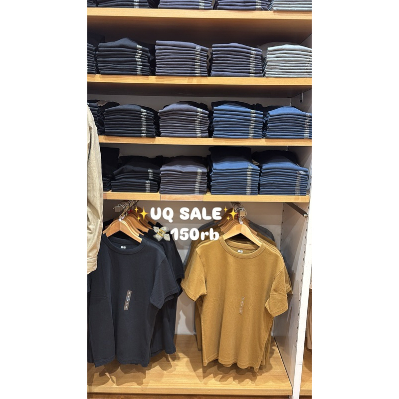 Jual UNIQLO COWOK KAOS KERAH BULAT LENGAN PDK | Shopee Indonesia