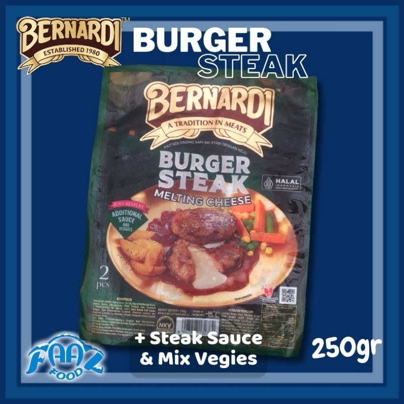 Jual Burger Steak BERNARDI Melted Cheese (Paket Steak Burger) | Shopee ...