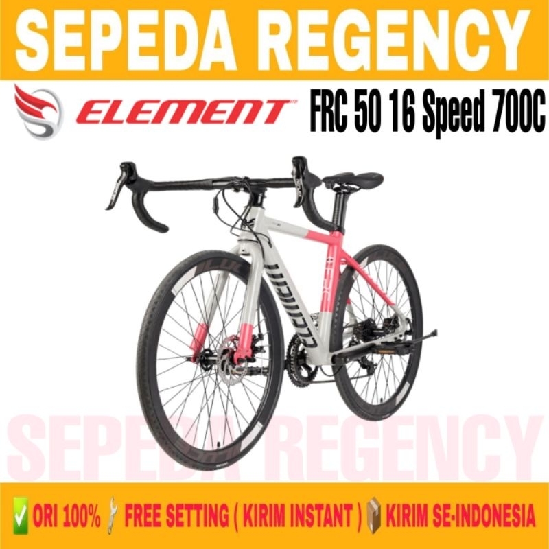 Jual Sepeda Road Bike ELEMENT FRC 50 16Speed 700C Sepeda Balap | Shopee ...
