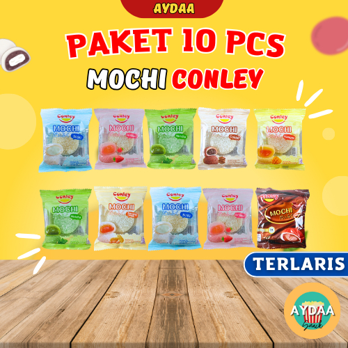 Jual PAKET 10 PCS MOCHI CONLEY ANEKA RASA 30GR KUE KHAS JEPANG | Shopee ...