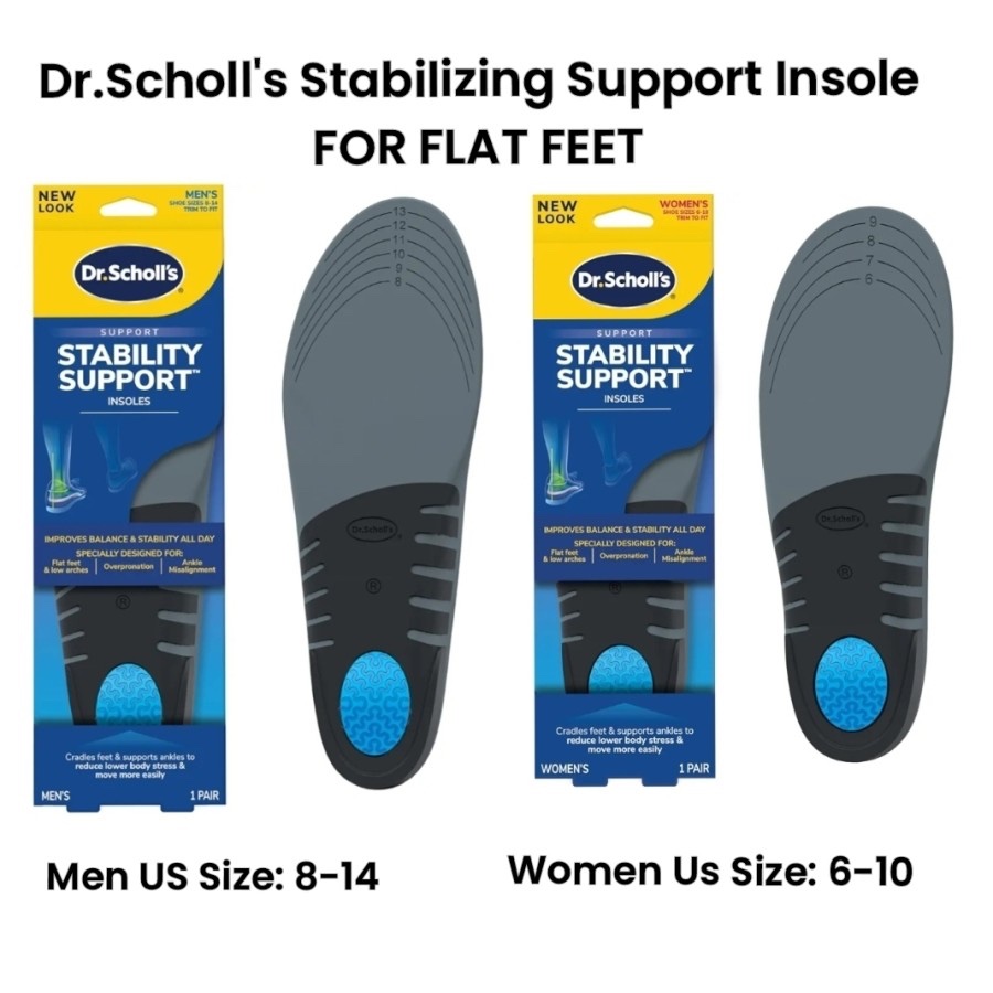 Jual Dr.Scholl's Stabilizing Support Insole Men /Women FOR FLAT FEET | Shopee Indonesia
