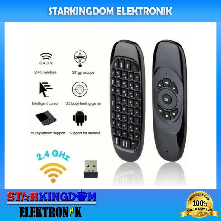 Jual Air Mouse C120 Wireless Mini Keyboard With Gyro Sensor Remote ...