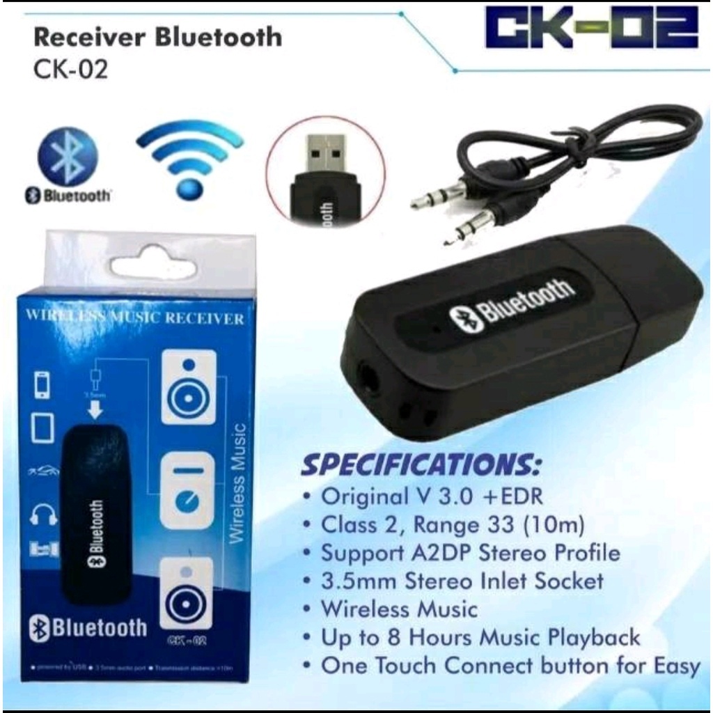 Jual Receiver Bluetooth CK-02 Audio Music Wireless Music Receiver ...