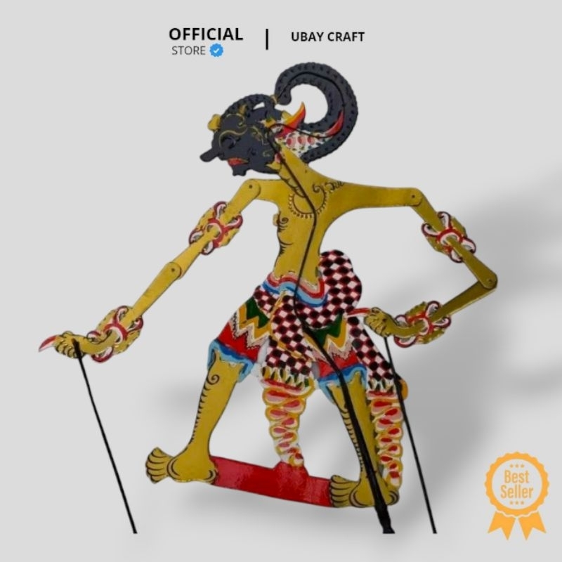 Jual wayang kulit Bima/Werkudara/werkudoro tinggi wayang -+45cm ...