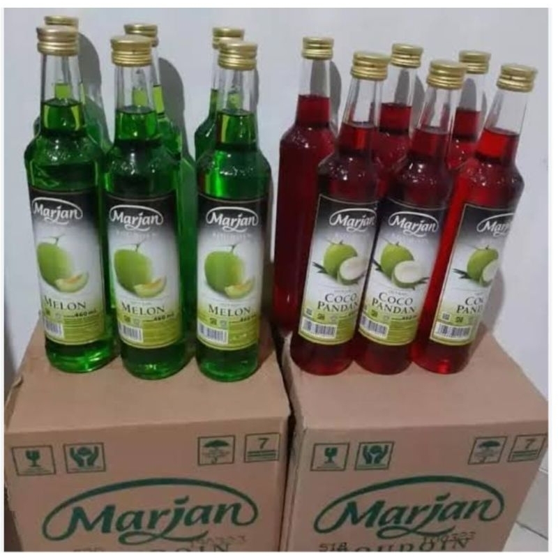Jual LAGI PROMO 1 Dus Sirup Marjan cocopandan dan melon isi 12 botol ...