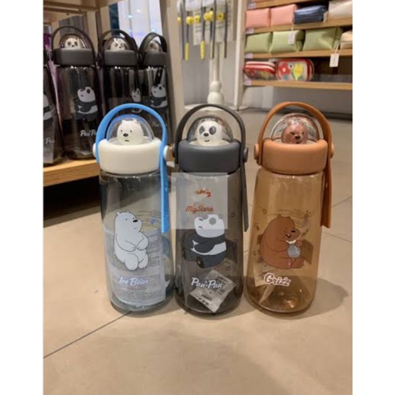 Jual Miniso X We Bare Bears Bottle Water Collection | Miniso Botol ...