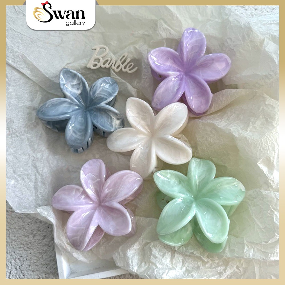Jual Jepit Rambut Bunga Bali Kamboja Motif Marble Jepitan Flower ...