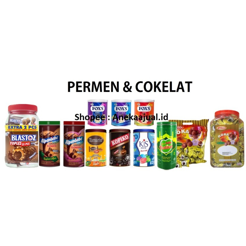 Jual PERMEN & COKELAT SERIES / FOX'S KALENG / BLASTOZ TOPLES / NANO ...