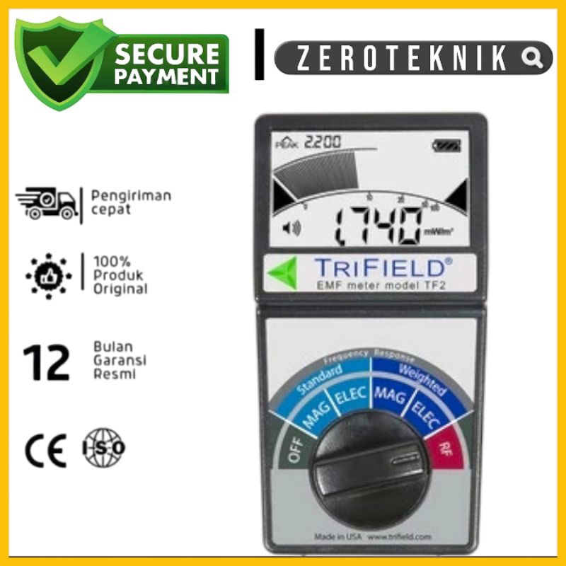 Jual Trifield EMF Gauss Meter TF2 The 100XE Legend Renewed AC Magnetic ...