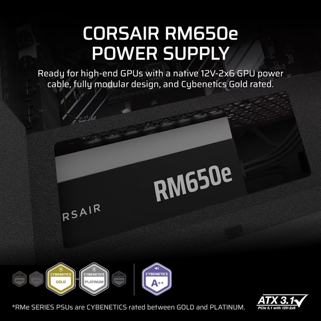 Jual POWER SUPPLY PSU CORSAIR RM650E PCIE 5.1 ATX 3.1 650W 80+ GOLD ...