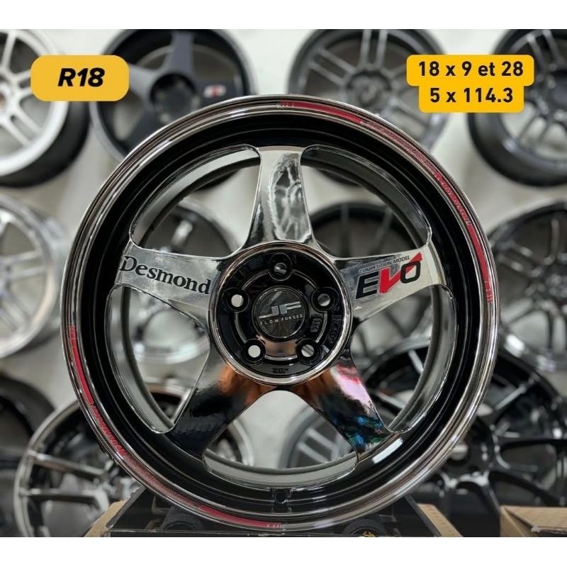 Jual velg mobil racing R18 SPOON EVO LEBAR 9 ET 28 velg ring 18 untuk ...