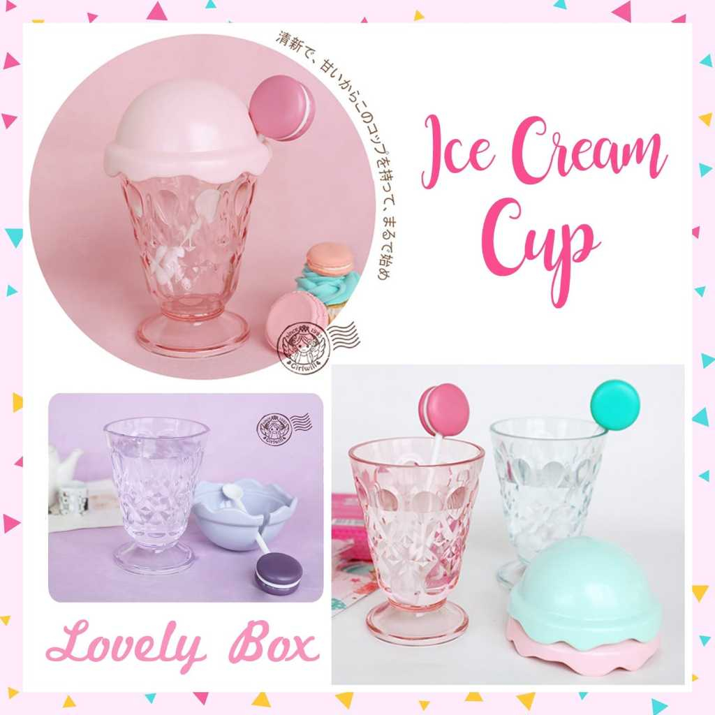 Jual [CornerShop] Gelas Bentuk Ice Cream Lucu Gelas Estetik Mug ...