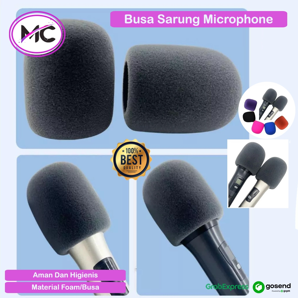 Jual Busa Microphone Sarung Cover Kepala Mic Karaoke Foam Spon ...