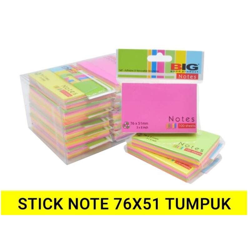 Jual 1 Pack Sticky Notes Big 76 x 51mm | Shopee Indonesia