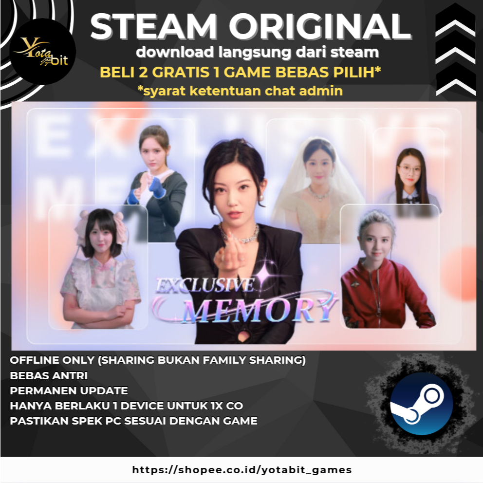 Jual Exclusive Memory Dating Simulator Game PC S T E A M Sharing ...