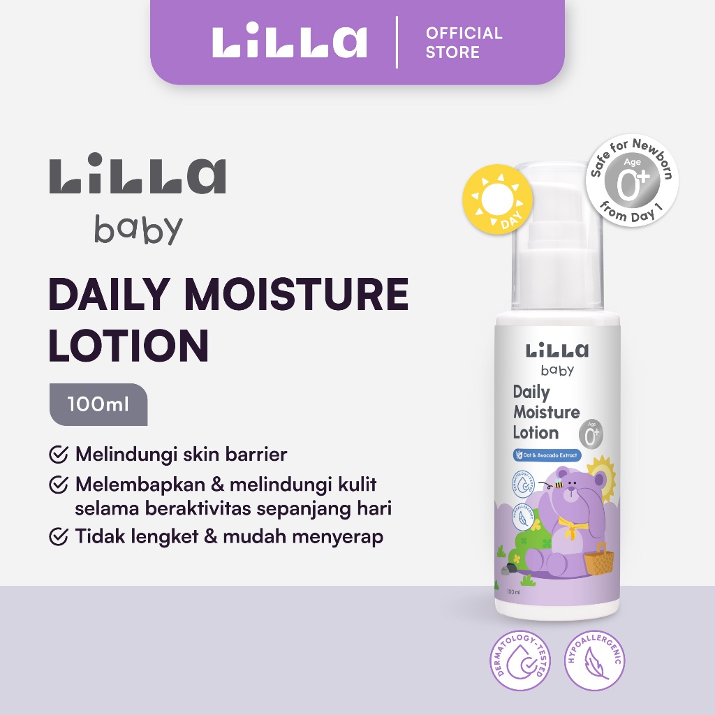 Jual LILLA BABY Daily Moisture Lotion 100ml | Shopee Indonesia