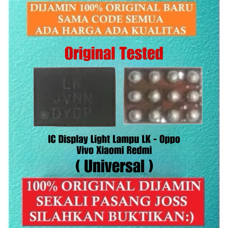Jual IC Display Light Lampu LK Oppo Vivo Xiaomi Redmi ( Universal ...