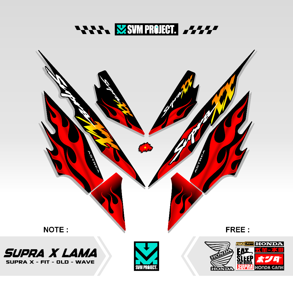 Jual STRIPING SUPRA XX MOTIF X26 STIKER LIS HONDA SUPRA Xx LAMA ORI ...