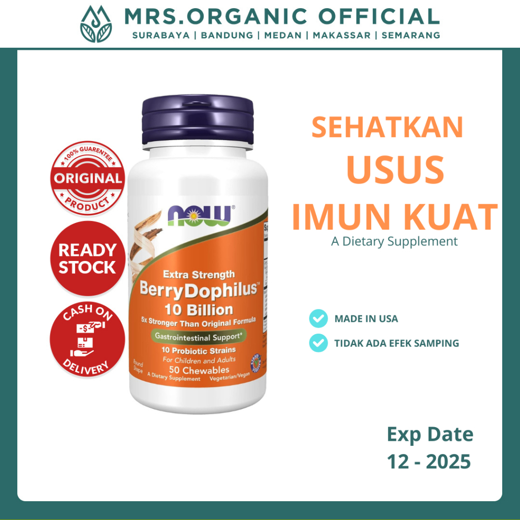 Jual NOW Vitamin Probiotik Anak & Dewasa Now Extra Strength ...