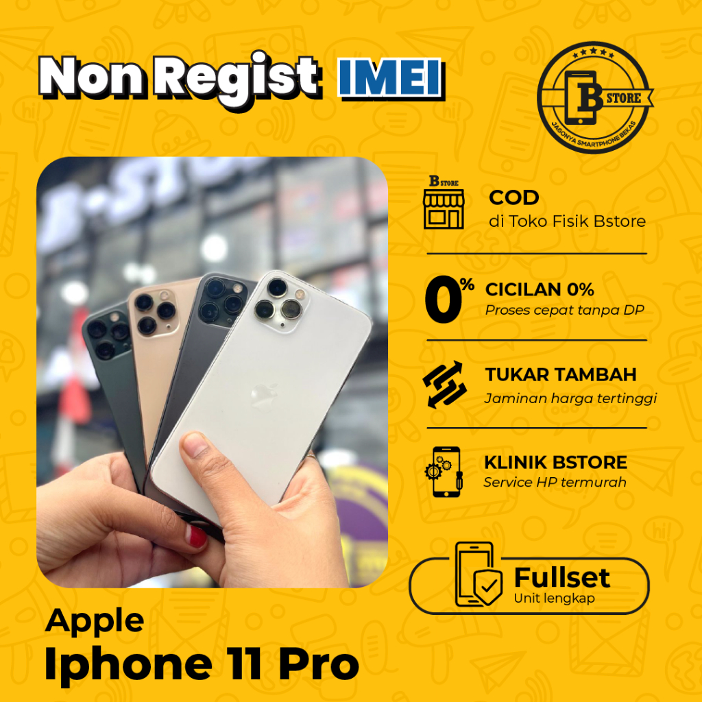 Jual IP 11 PRO 64GB - Fullset Bergaransi - Non Regist IMEI | Shopee Indonesia