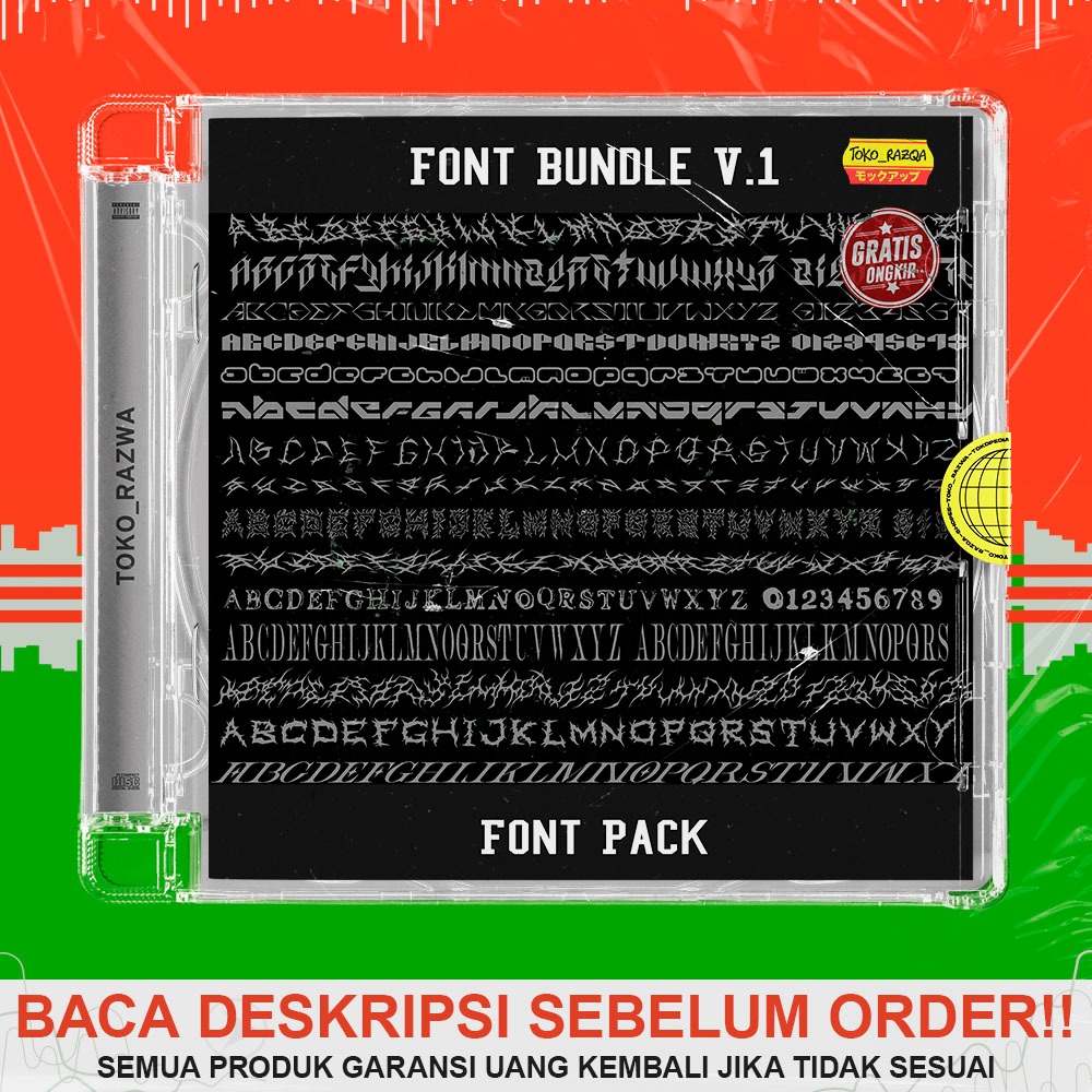 Jual Font Pack - Font Bundle V.1 - 240225 | Shopee Indonesia