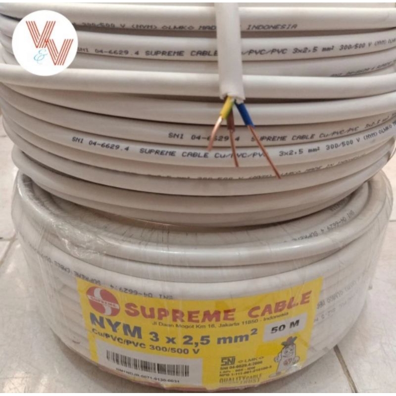 Jual kabel listrik SUPREME 3x2,5 NYM kawat tembaga harga/meter | Shopee Indonesia