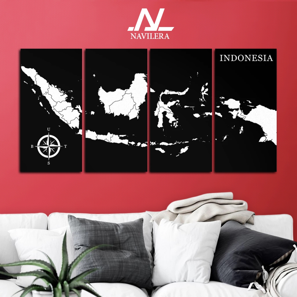 Jual Poster Dinding Desain Peta Indonesia Vintage Retro Wall Decor ...