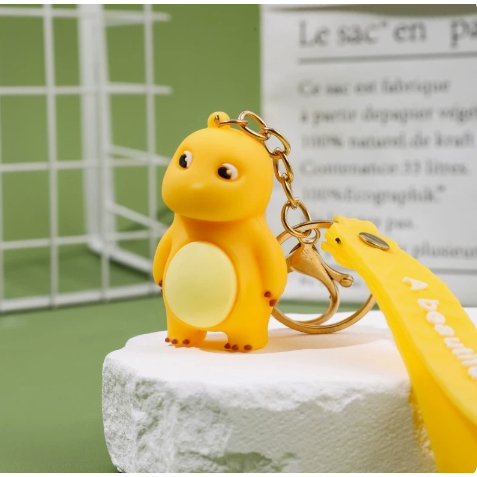 Jual Gantungan Kunci Keychain Karakter Kartun Dino Kuning Nailong ...