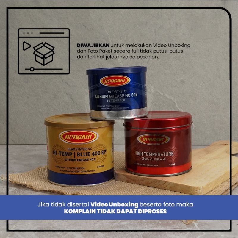 Jual Grease/Stempet/Gemuk Semi synthetic no.3gb Hi temp 0,455kg Burgari ...