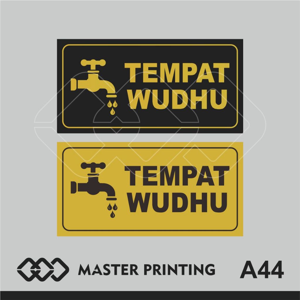 Jual A44 - Akrilik Tempat Wudhu, Acrylic Sign, Tahan Air, Tidak Pudar ...