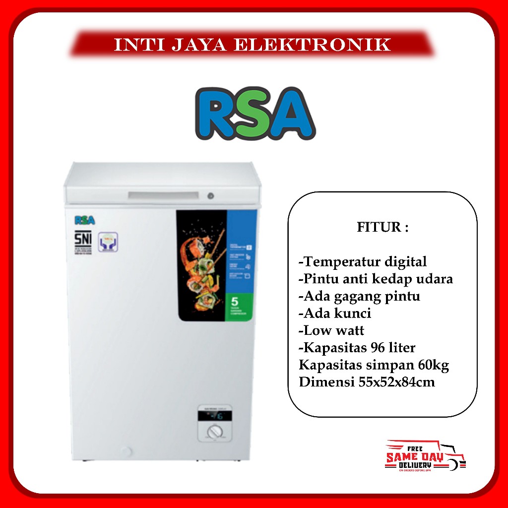 Jual RSA CHEST FREEZER CF 110 BOX 96L LEMARI PEMBEKU 96 LITER | Shopee ...