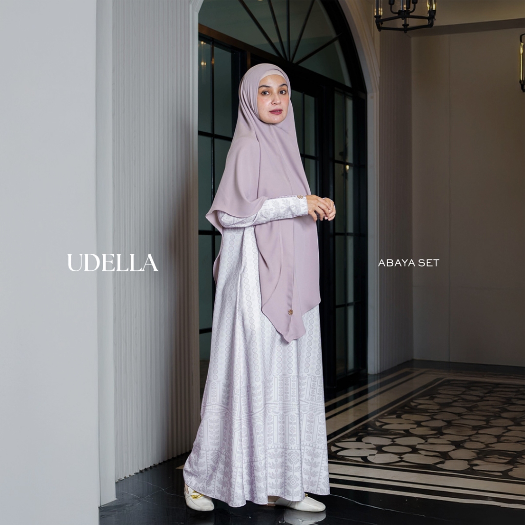 Jual Gerai Hawa - Udella Gamis Motif & Abaya Set Daily, Umrah, & Hajj ...