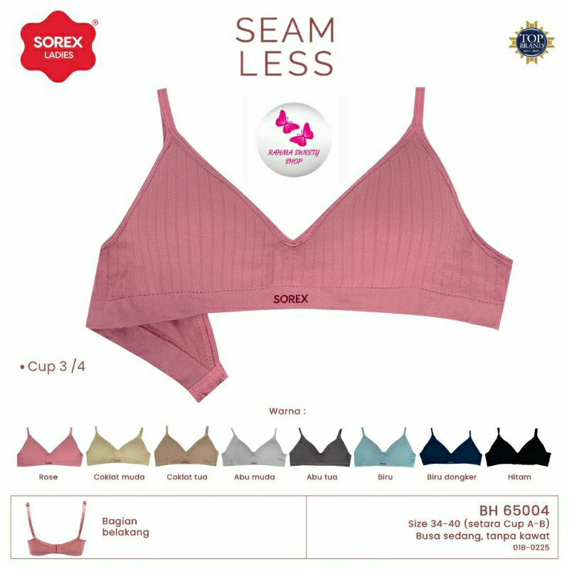 Jual Sorex Bra 65004 Seamless Tanpa Kawat ( 34 - 40 ) | Shopee Indonesia