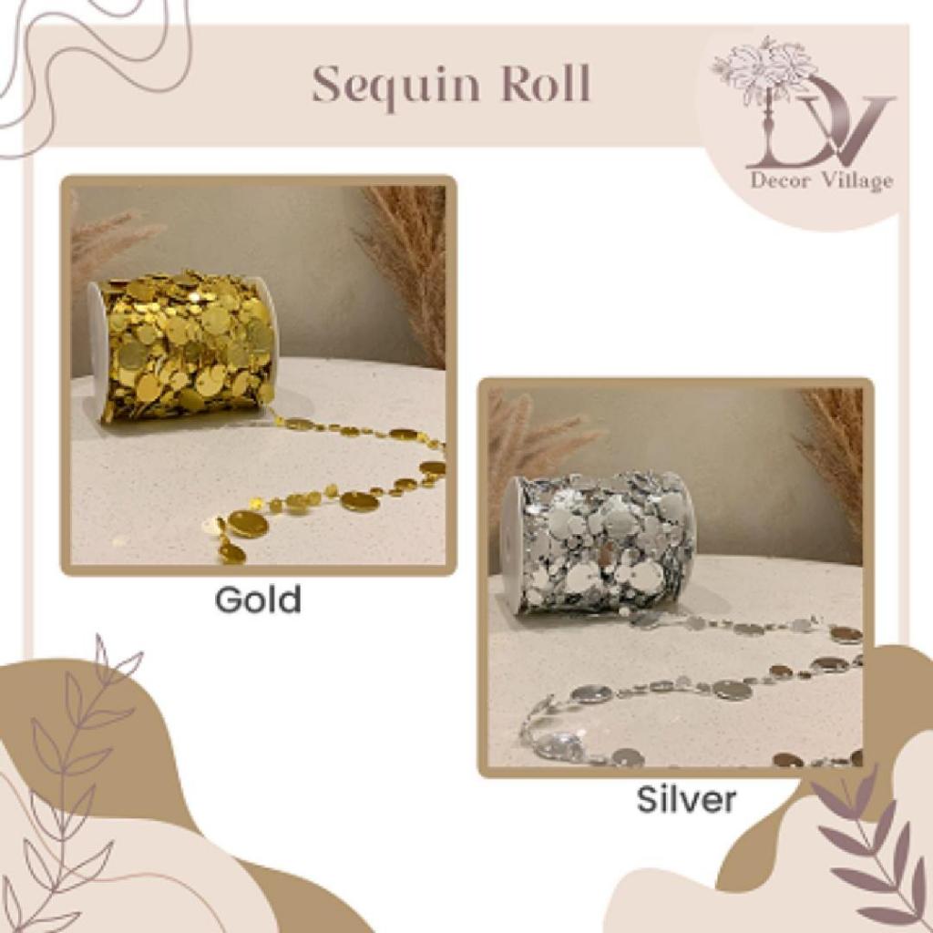 Jual Sequin Roll Silver - Gold / Sequin Hiasan Gantung | Shopee Indonesia