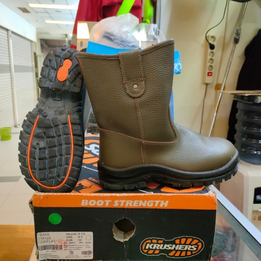 Jual Sepatu Safety Boot Krusher Texas Brown / Safety Shoes Krushers ...