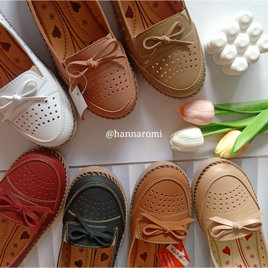 Jual Sepatu Kickers Alisa 05 Flatshoes Cewek Empuk Kekinian | Shopee ...