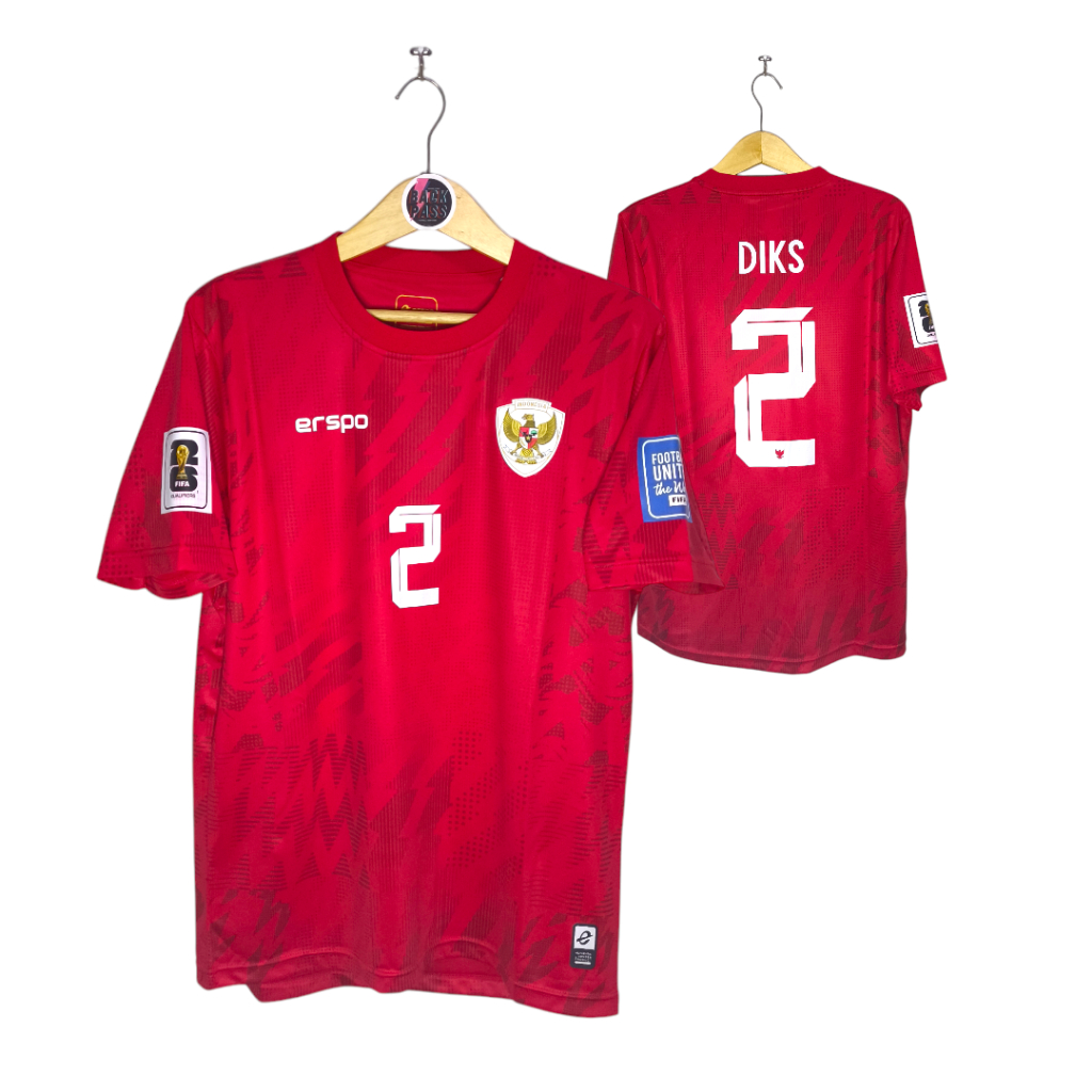 Jual Jersey Original Timnas Indonesia Home 2024 Supporter Version (#2 DIKS) World Cup Qualifier ...