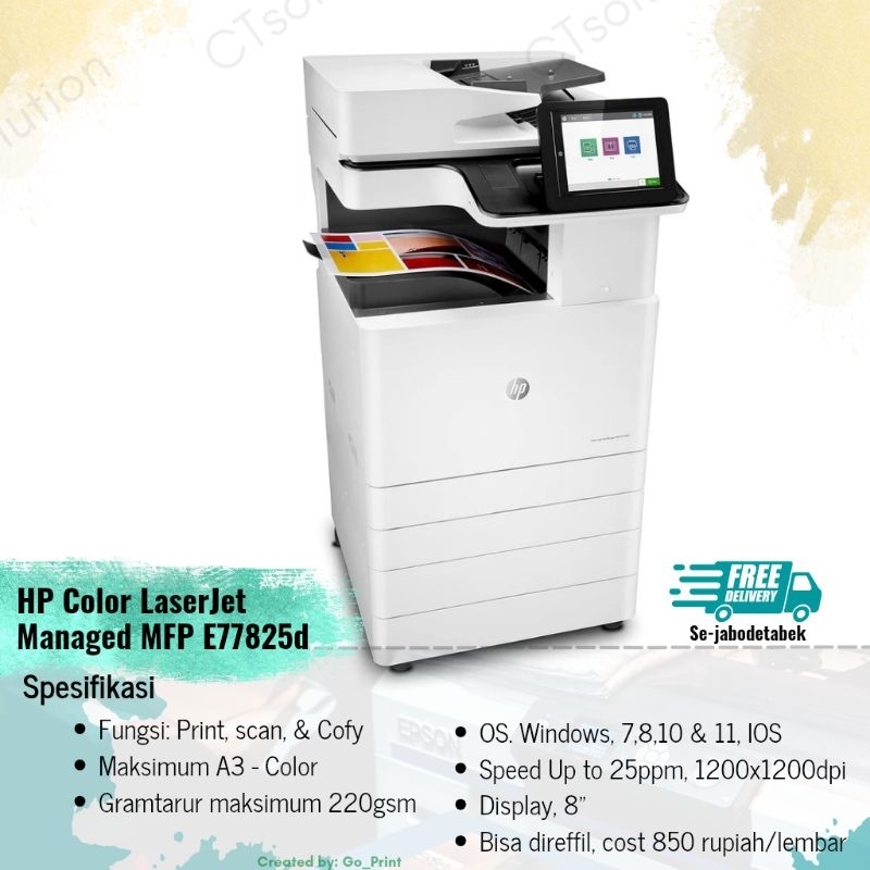 Jual HP Color LaserJet Managed MFP E77825 | Shopee Indonesia
