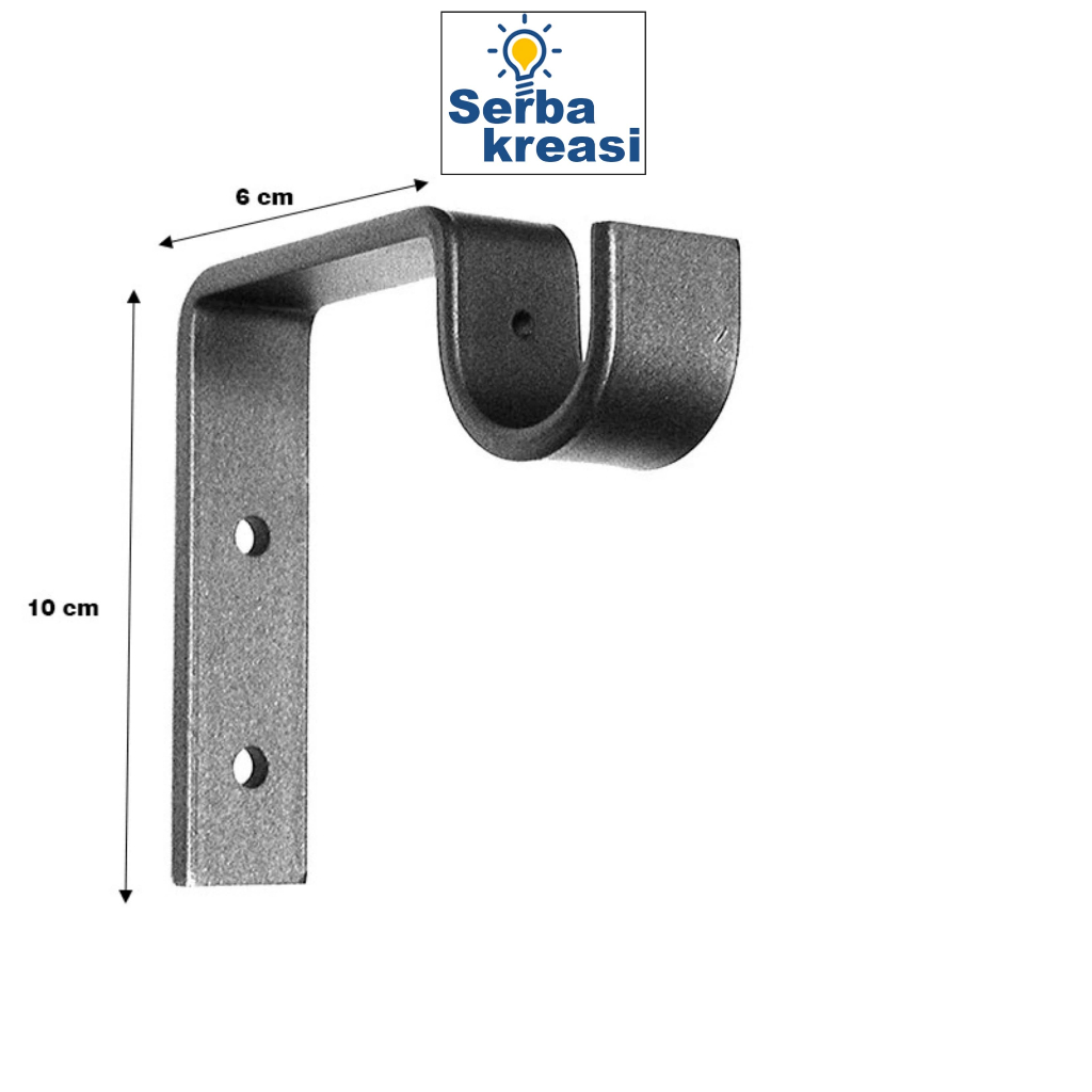Jual bracket siku besi gantungan / gantungan gorden / siku ambalan ...