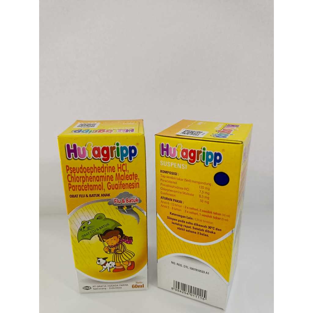 Jual HUFAGRIPP FLU & BATUK SYR KUNING ( DEMAM, BATUK, PILEK) | Shopee ...