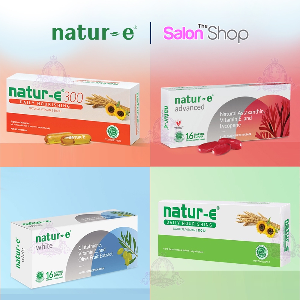 Jual Natur-E Active Beauty Natural Vitamin E 300 IU 16s / 32s Soft Capsule suplemen vitamin ...