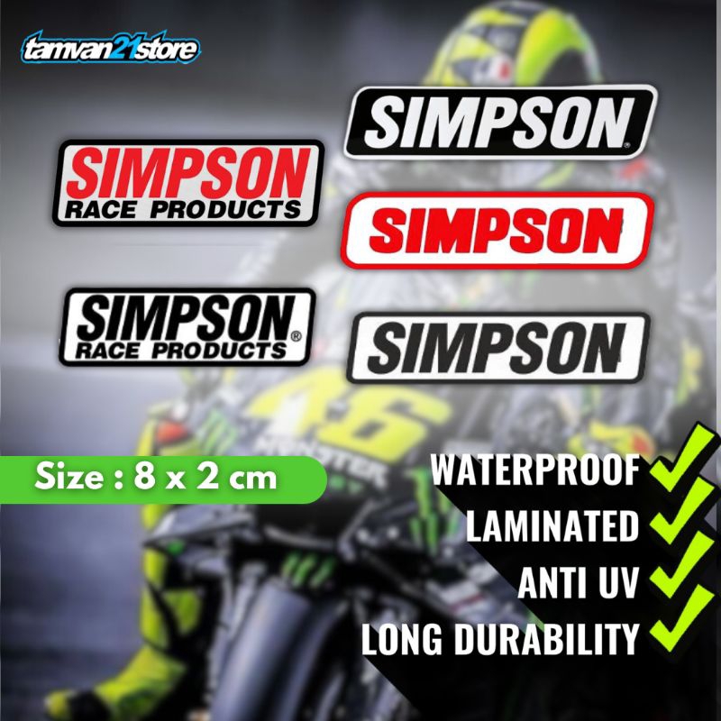Jual STIKER STICKER SIMPSON RACE PRODUCT LOGO | Shopee Indonesia