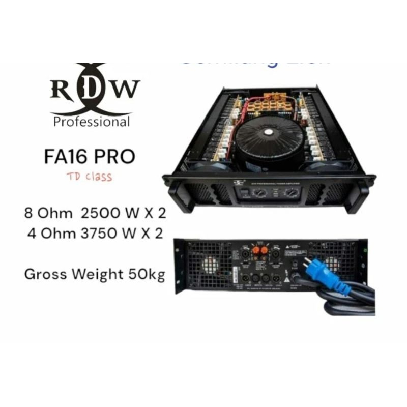 Jual POWER AMPLIFIER RDW FA16 PRO ORIGINAL CLASS TD 2x2500watt | Shopee ...